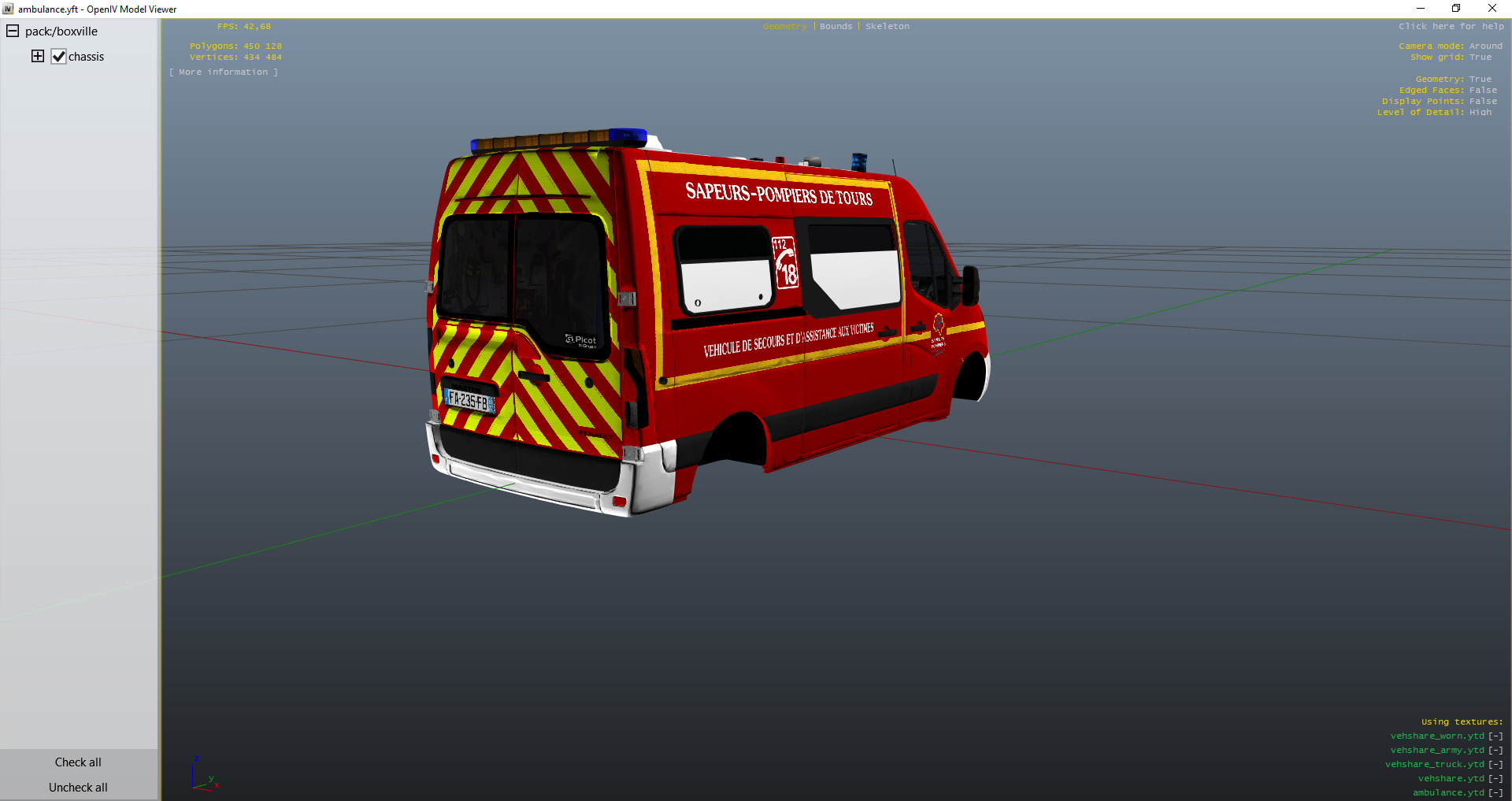 ambulance.yft - OpenIV Model Viewer 05_05_2020 18_16_53 - Urgences Mods