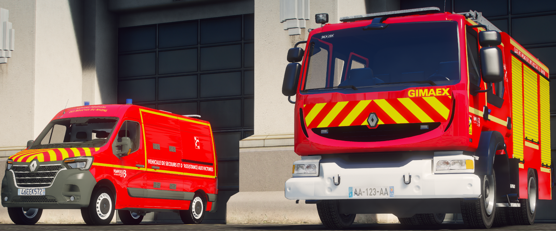 Pack sdis 13 (VSAV, FPT, tenue feu, tenue vsav) - Urgences Mods