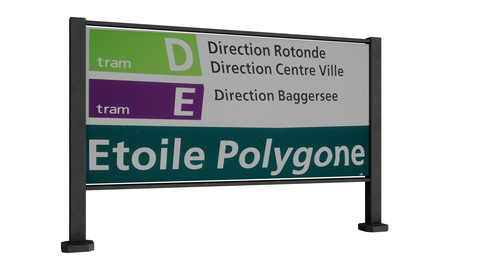 Panneau Strasbourgeois Tram 67 cts - Urgences Mods