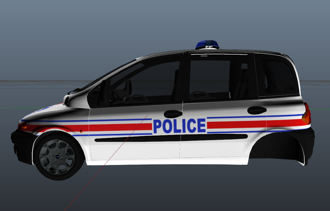 Fiat Multipla Police Nationale Ancienne Sérigraphie [REPLACE ...