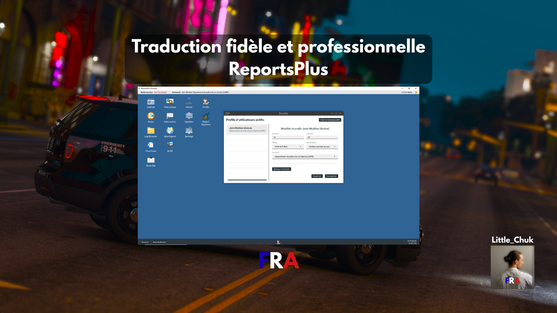 ReportsPlus en FR | 2025 - Urgences Mods